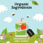 refreshing strawberry elderflower tea bags