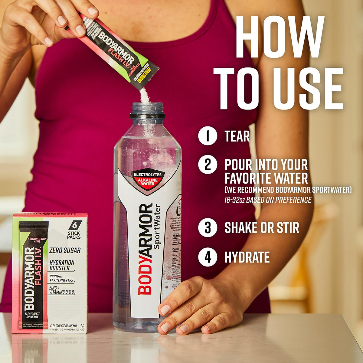 refreshing strawberry kiwi sports drink