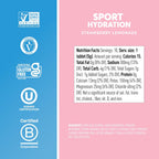Refreshing strawberry lemonade electrolyte boost
