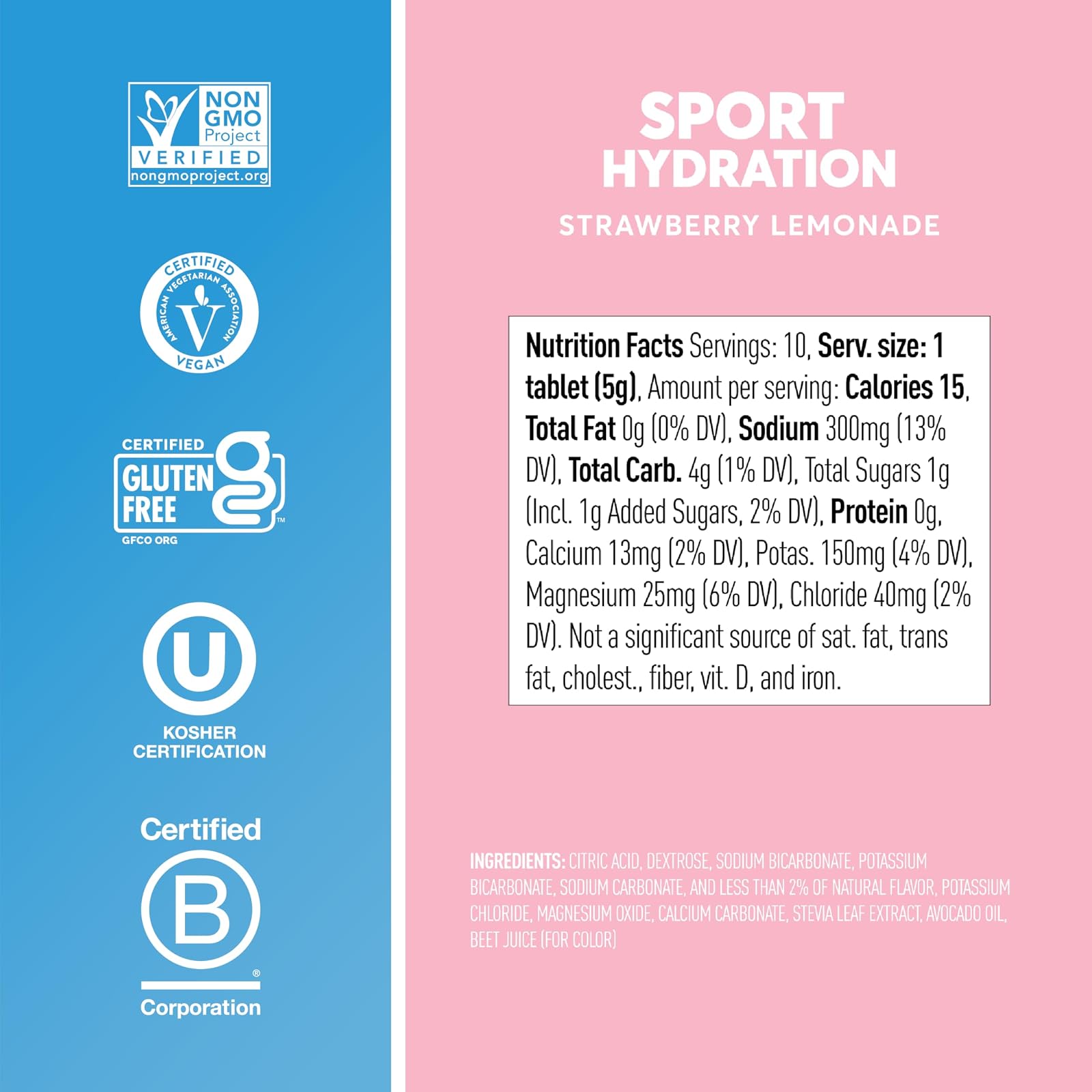 Refreshing strawberry lemonade electrolyte boost