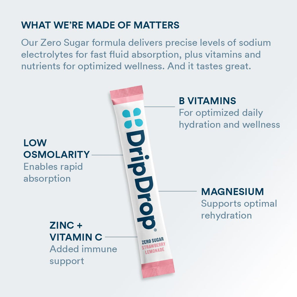 Refreshing strawberry lemonade electrolyte drink