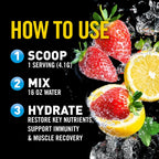 Refreshing strawberry lemonade flavour electrolytes