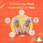 refreshing strawberry peach mushroom drink