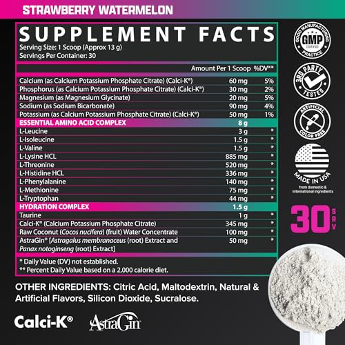 Refreshing strawberry watermelon BCAA mix
