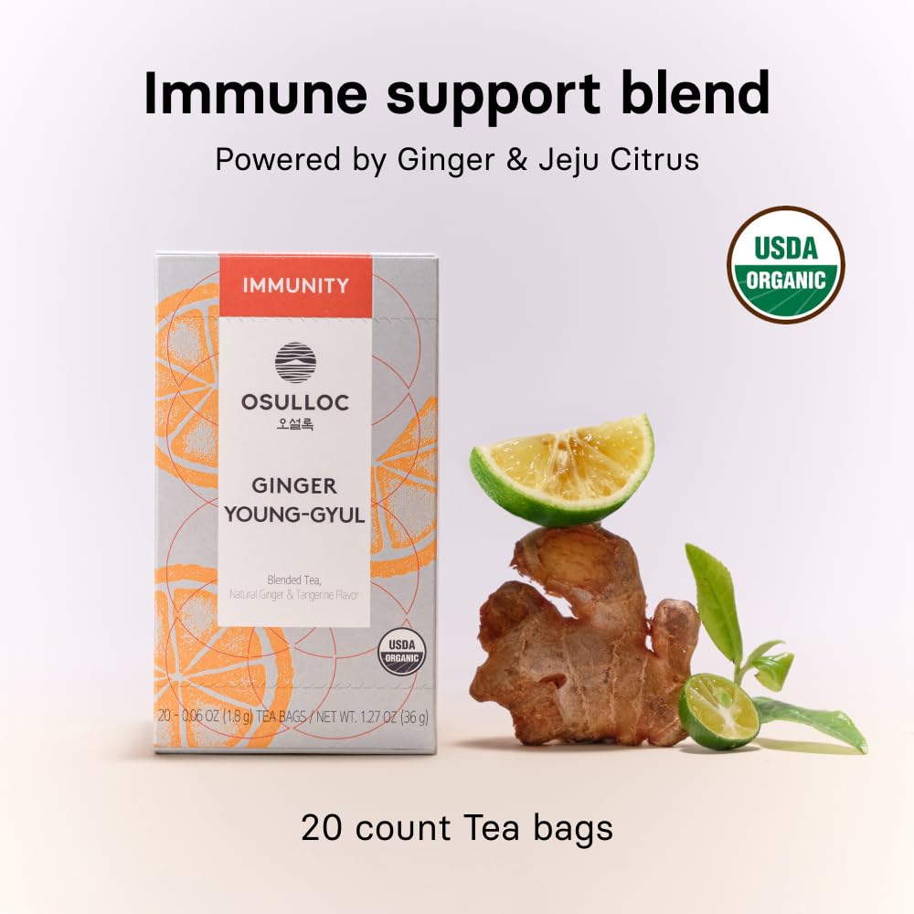 refreshing tangerine green tea bags