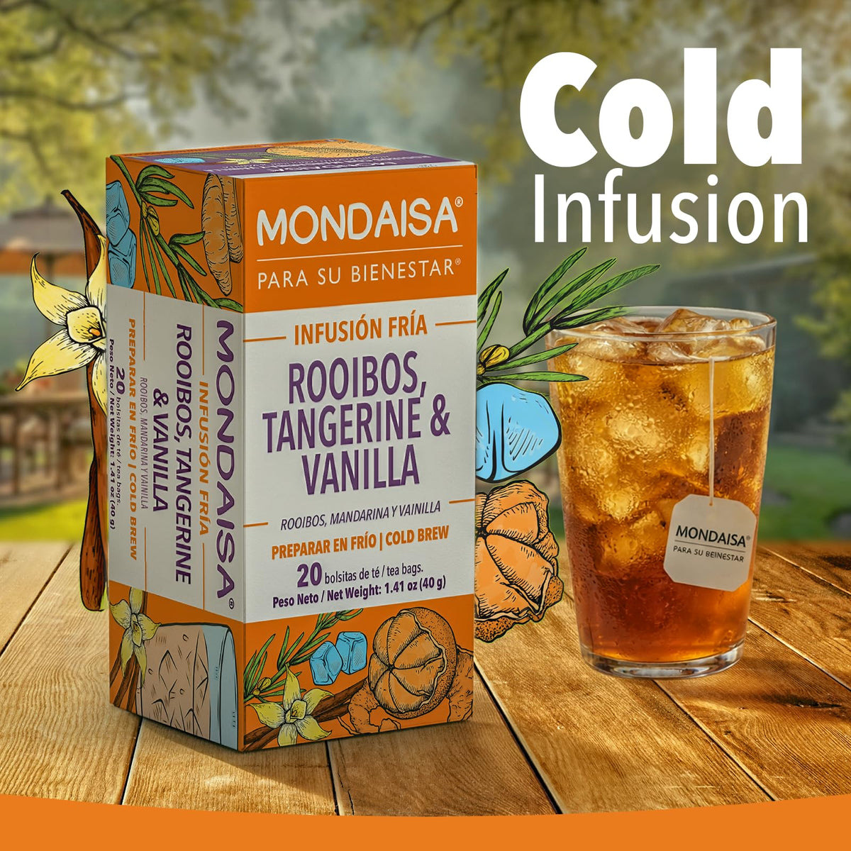refreshing tangerine vanilla tea