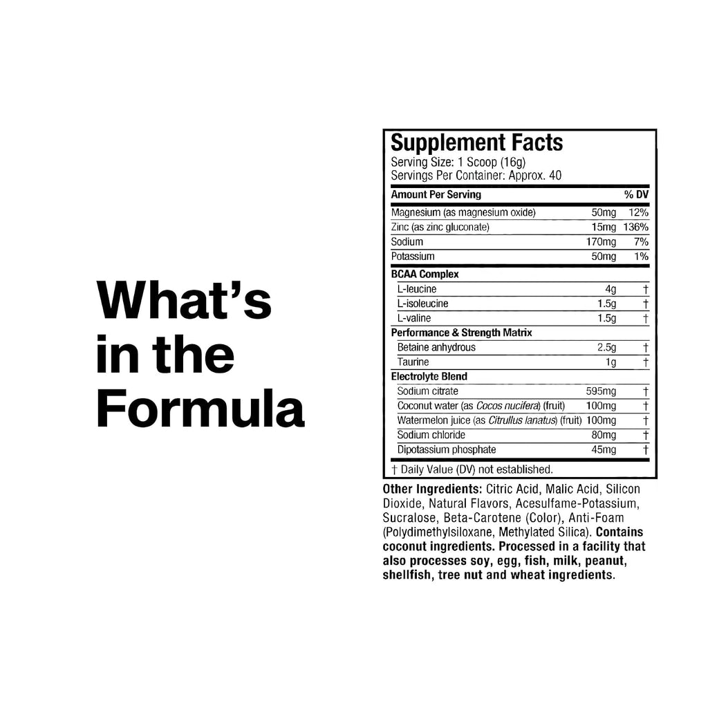 Refreshing tropical twist BCAA supplement