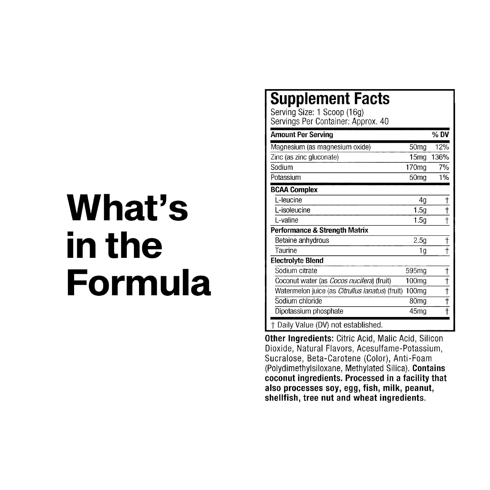 Refreshing tropical twist BCAA supplement