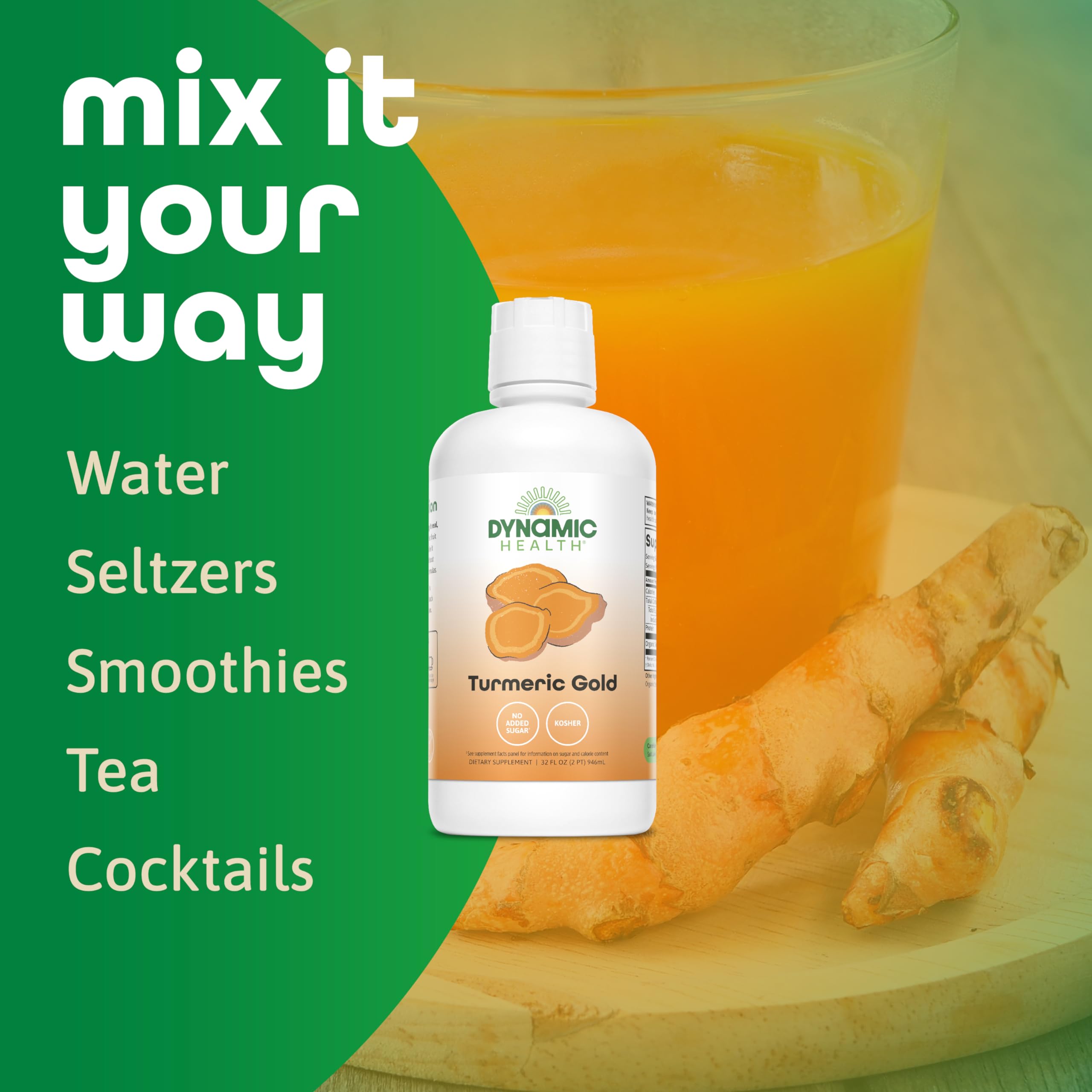 Refreshing turmeric drink for vitality