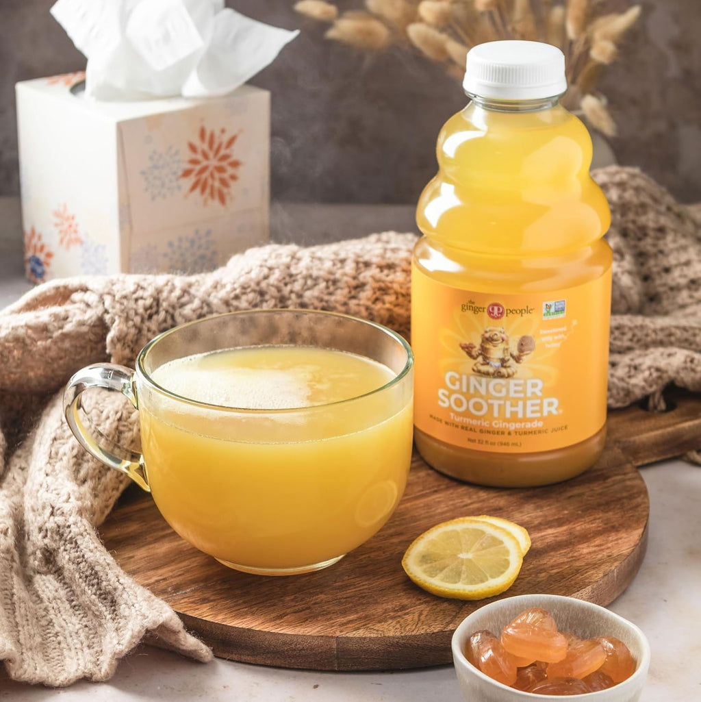 Refreshing turmeric gingerade beverage