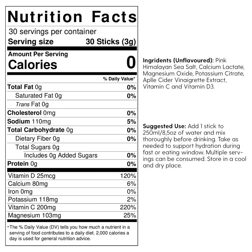 Refreshing vegan salt drink mix