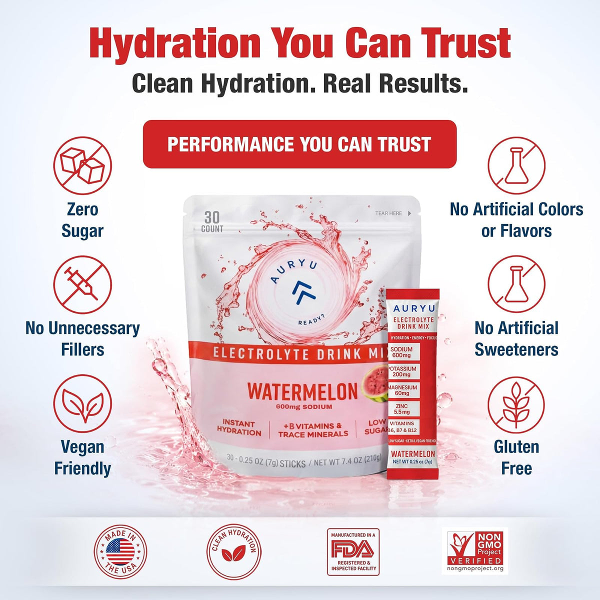 refreshing watermelon flavour electrolyte mix