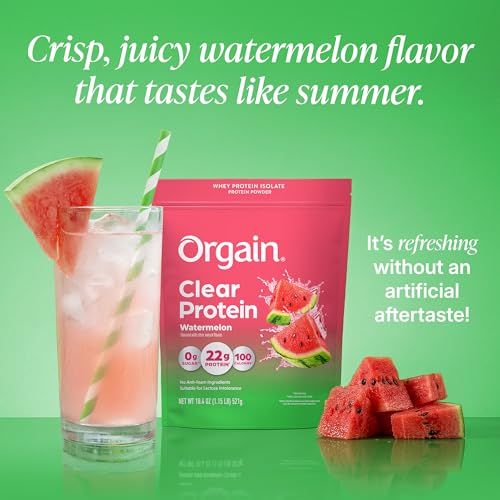 refreshing watermelon protein powder drink