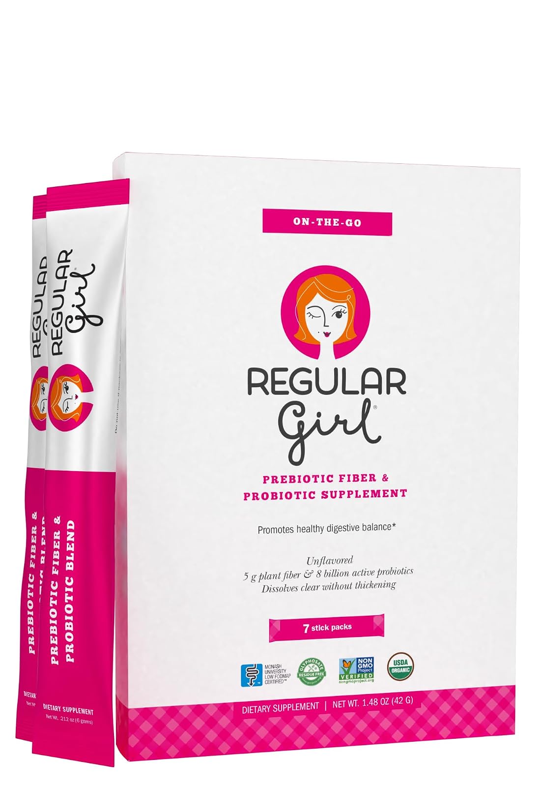 Regular Girl prebiotic supplement sample pack