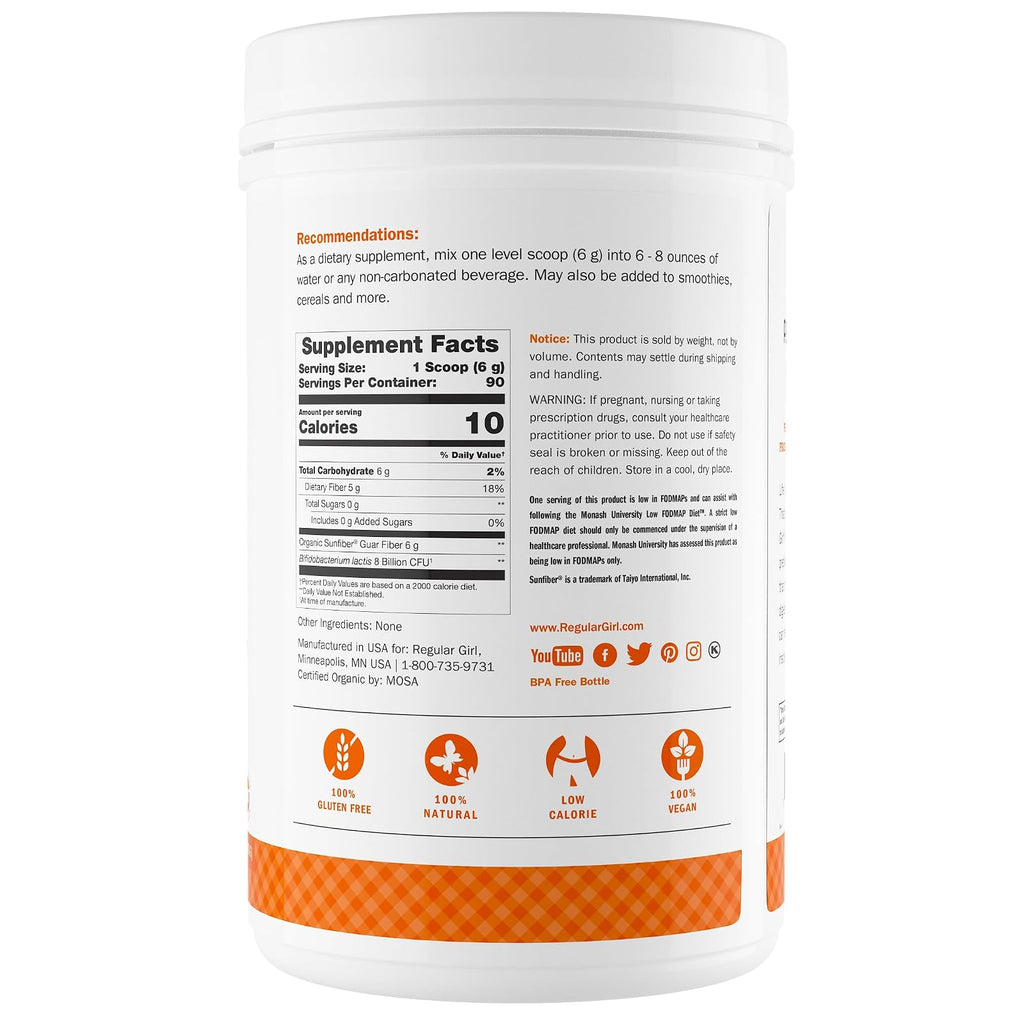 Regular Girl probiotics and prebiotics