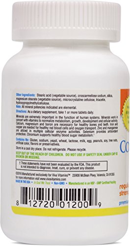 Regular strength trace minerals tablets