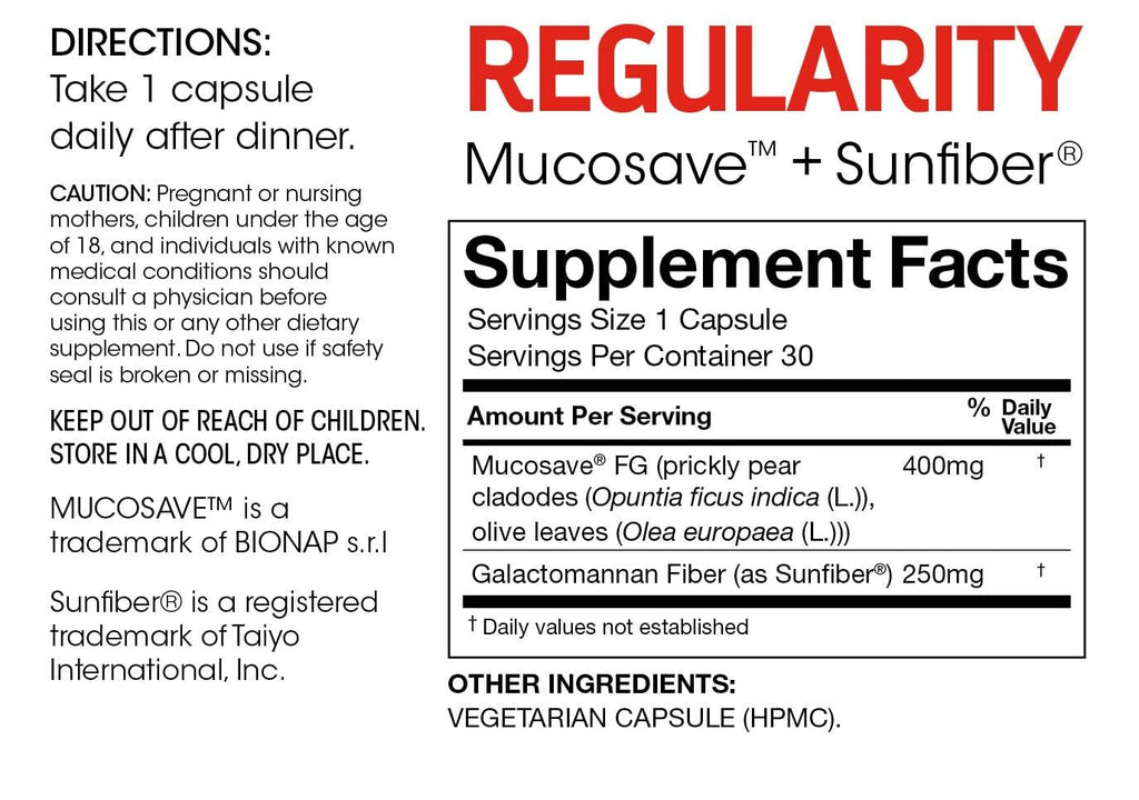 Regularity supplement for digestive health