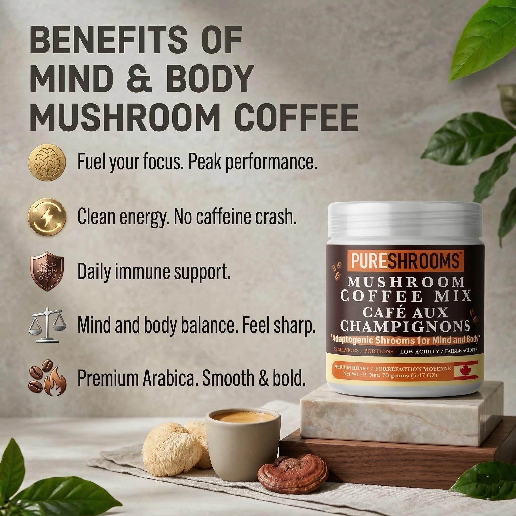 Reishi and Cordyceps coffee mix