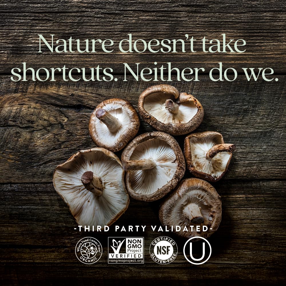 Reishi and shiitake capsules for vitality