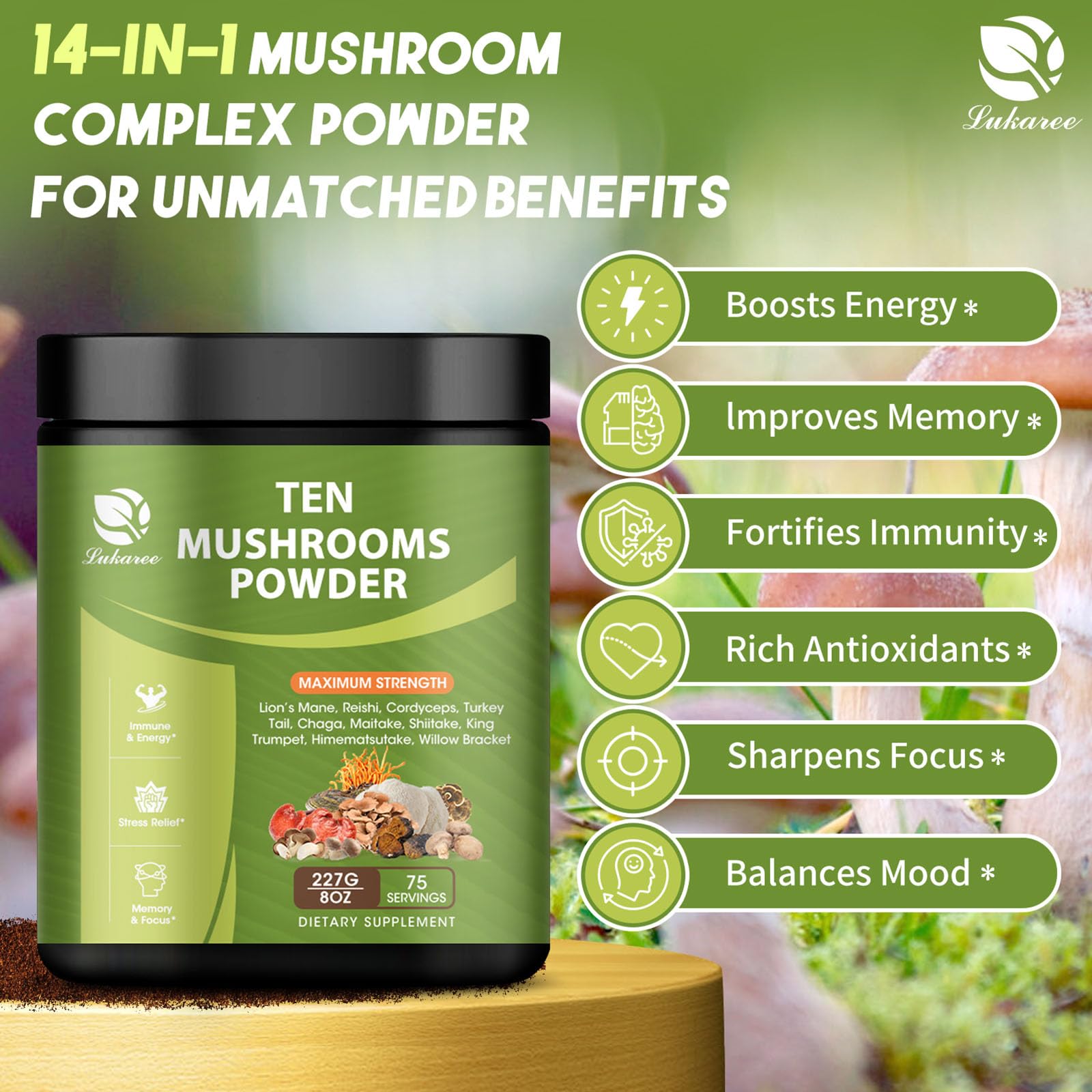 reishi chaga cordyceps mushroom benefits