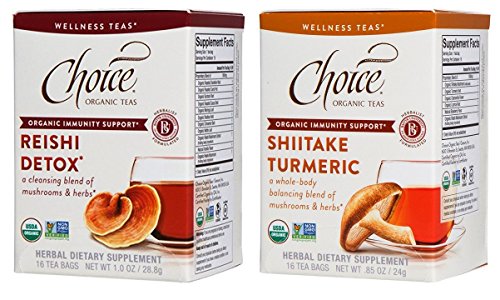 Reishi detox and shiitake turmeric tea