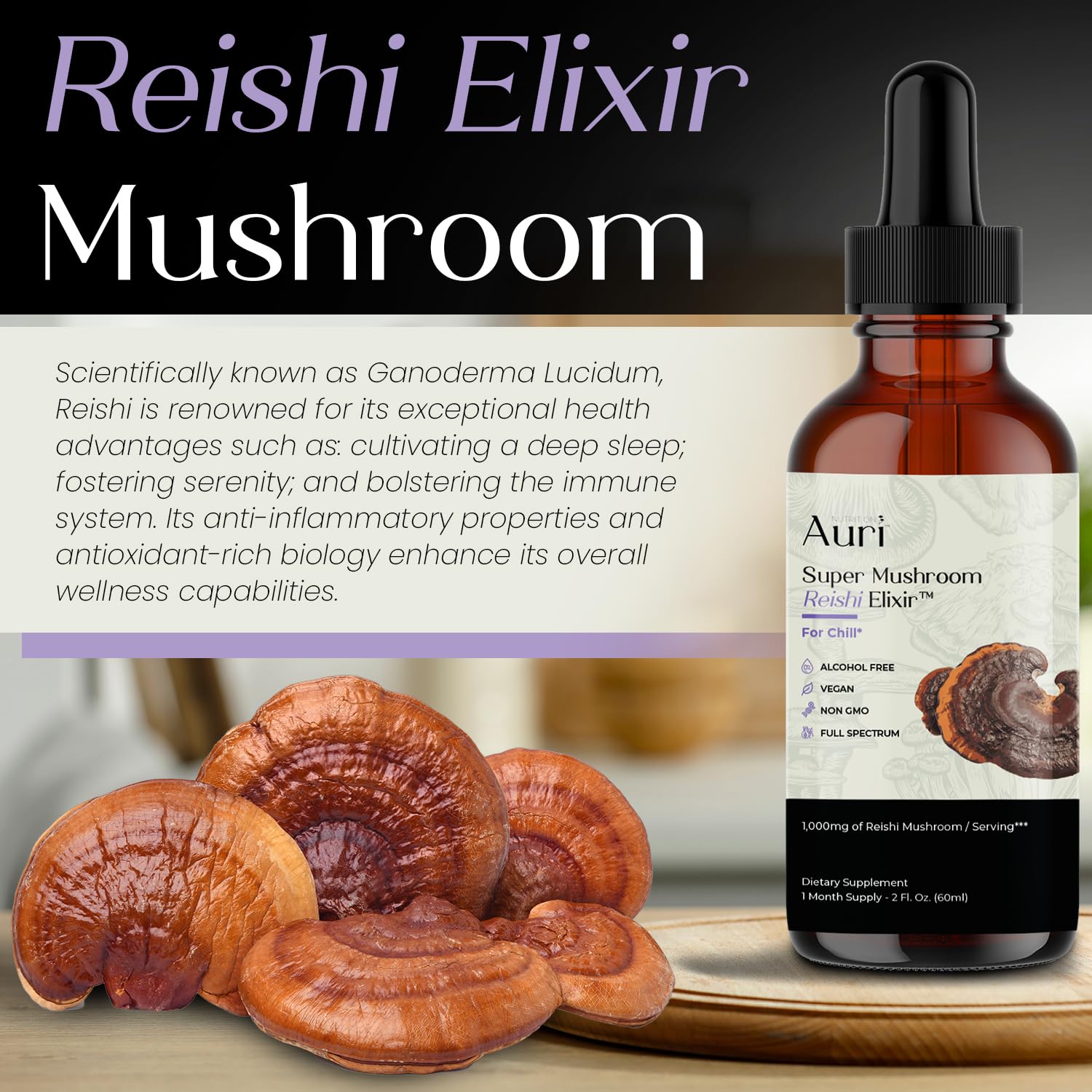 Reishi extract for enhanced relaxation