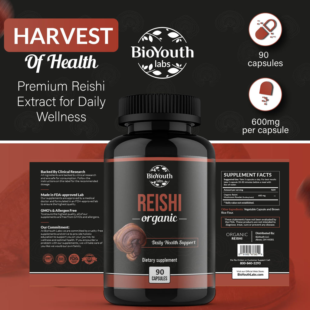 reishi mushroom capsules for energy boost