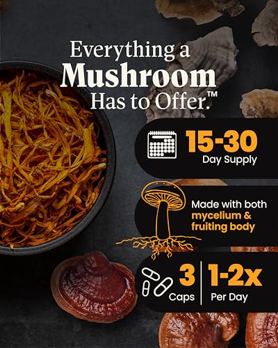 Reishi mushroom capsules for relaxation