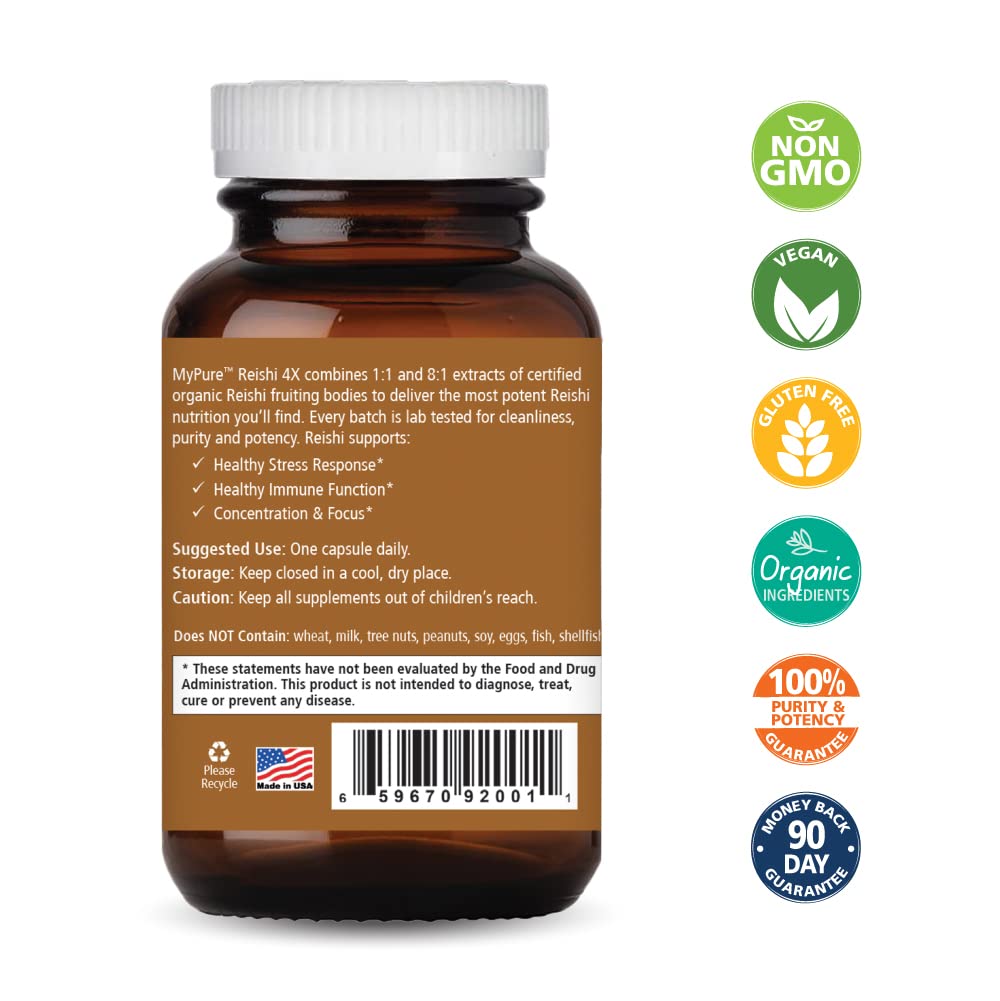 Reishi mushroom capsules for wellness