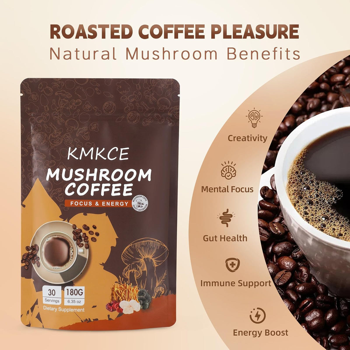 Reishi mushroom coffee for stress relief