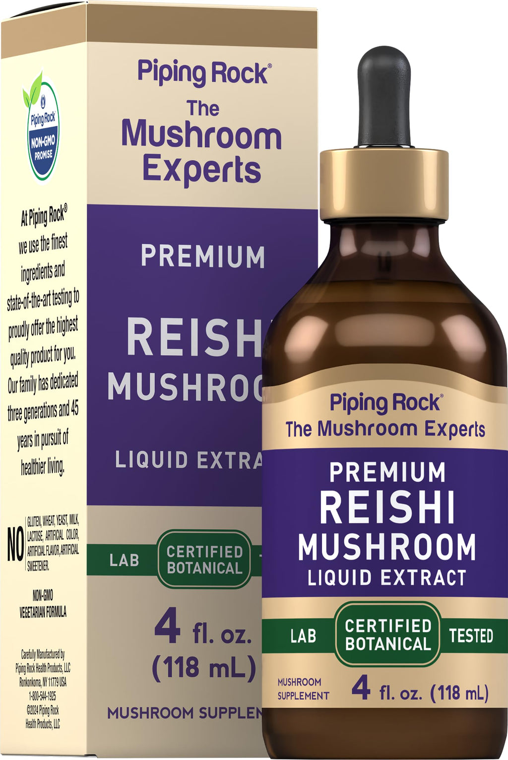 Reishi mushroom extract liquid supplement