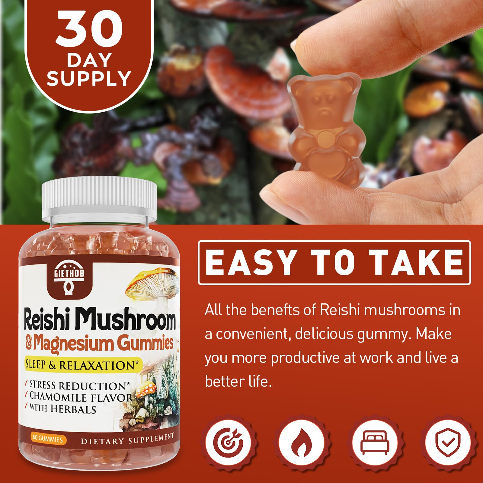 Reishi mushroom gummies for holistic health