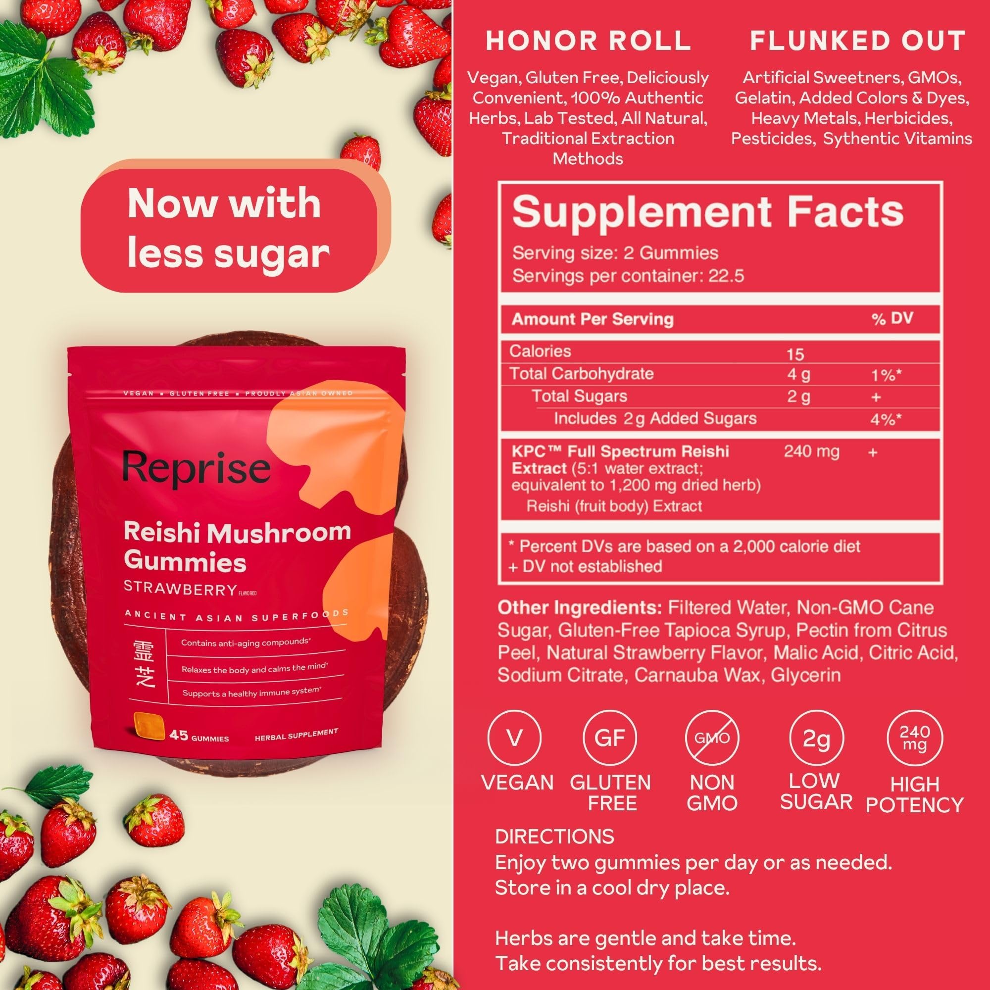 Reishi mushroom gummies for immune support