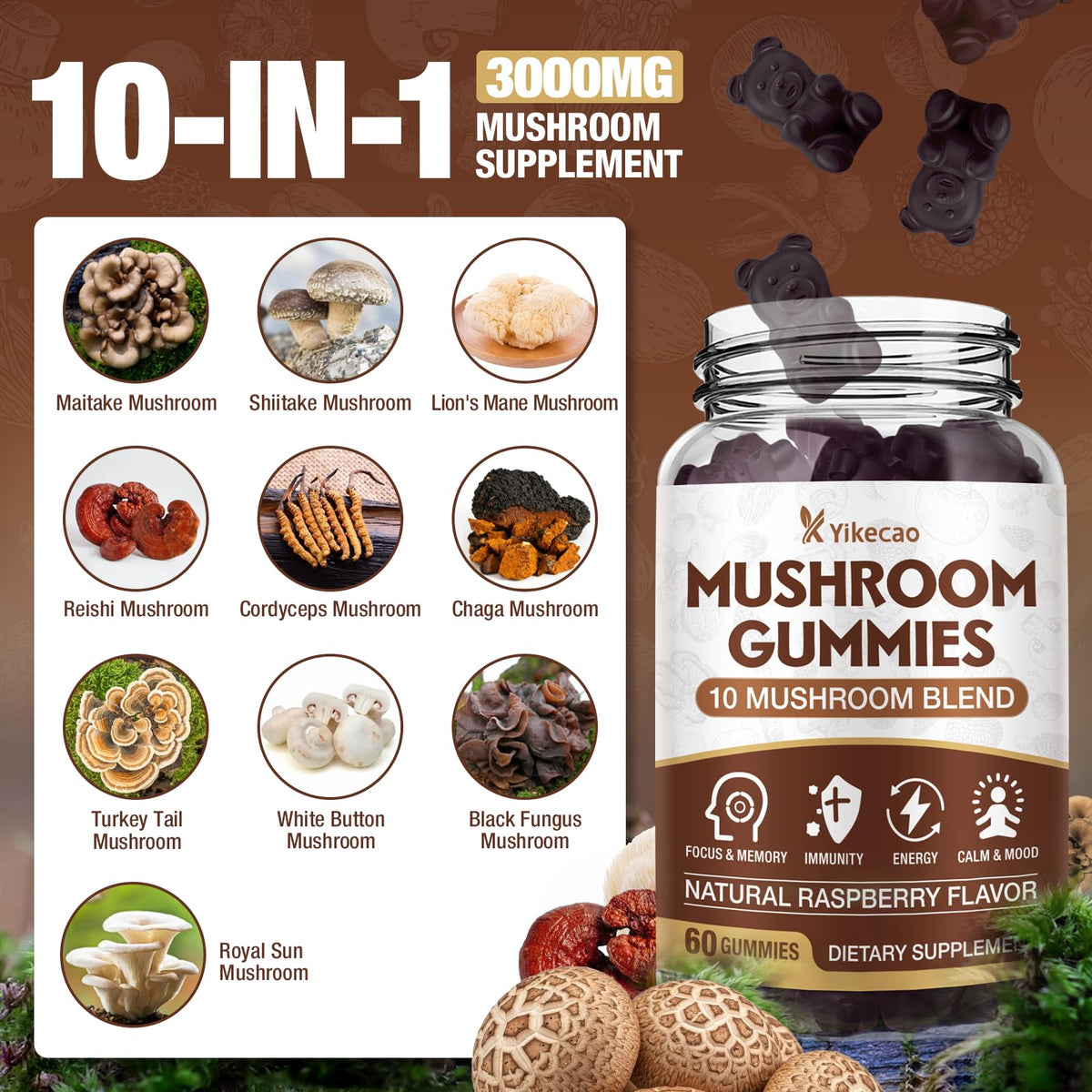 Reishi mushroom gummies for relaxation