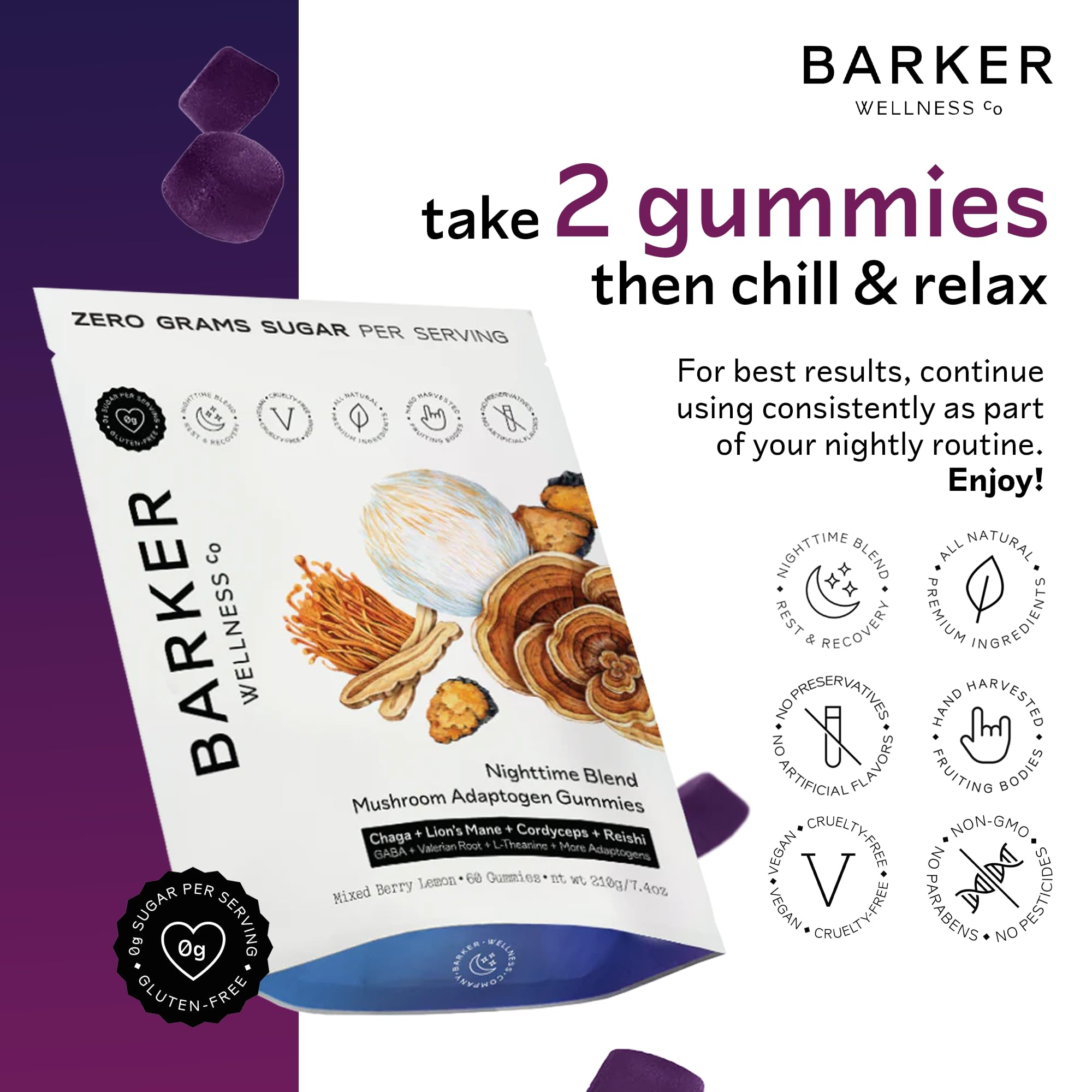 Reishi mushroom gummies for relaxation