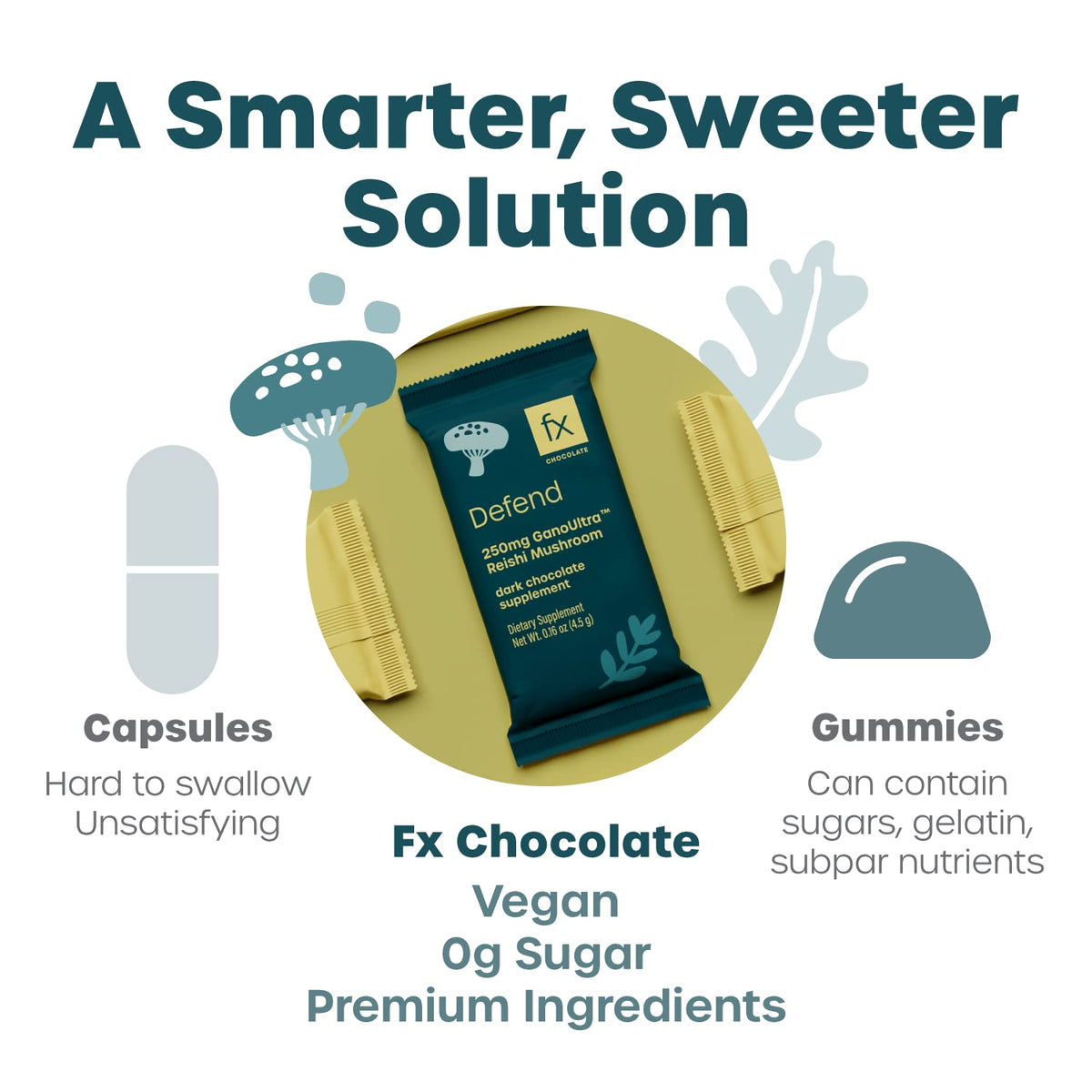 reishi mushroom health support chocolate