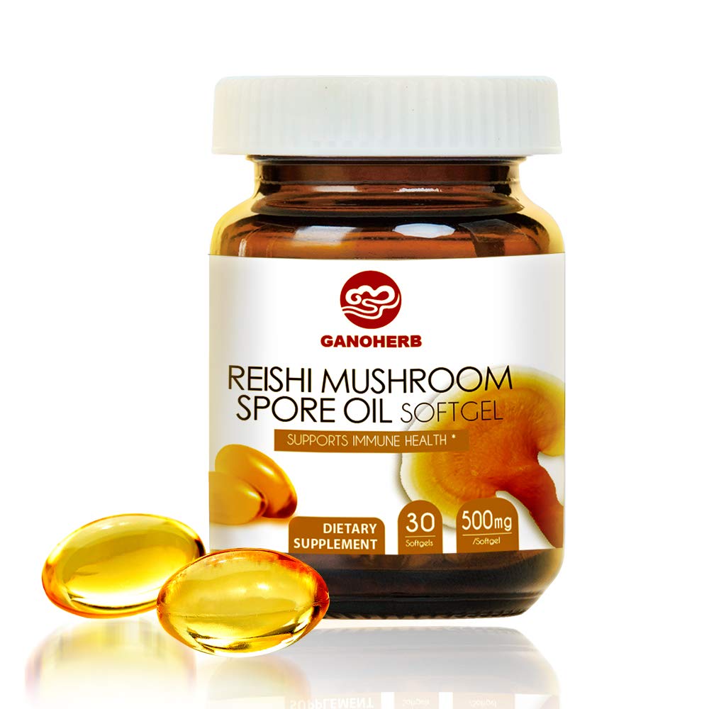 Reishi mushroom spore oil capsules