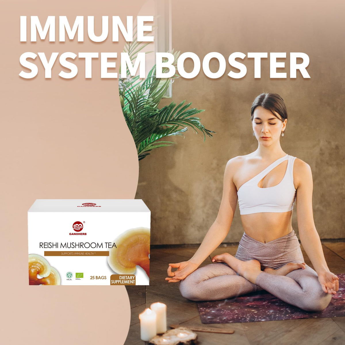Reishi mushroom tea for immune support