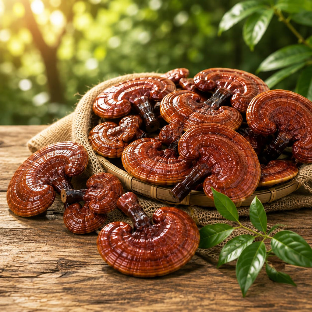 Reishi mushroom tea for immune support