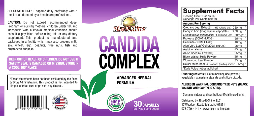 Reishi mushrooms in Candida capsules