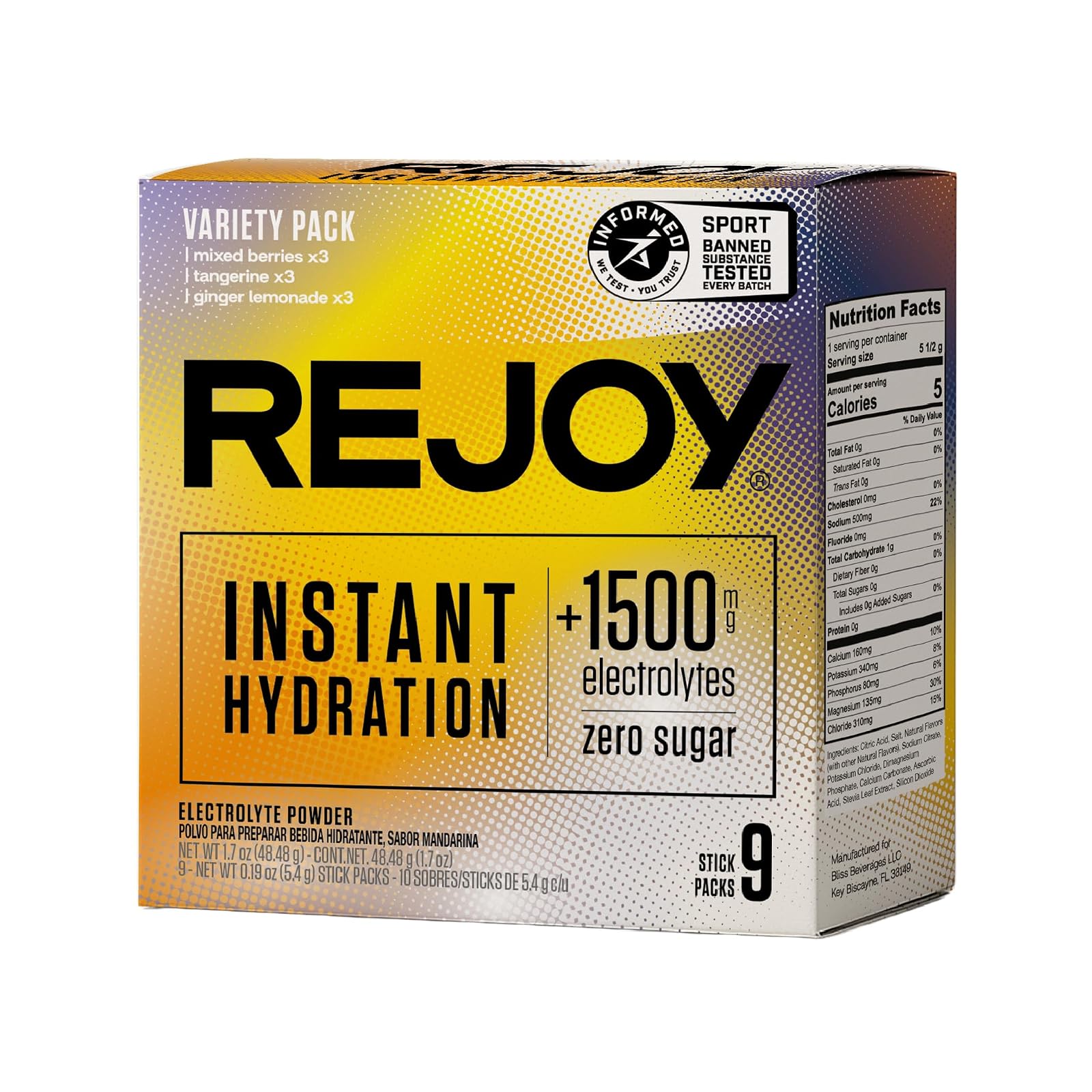 Rejoy electrolyte powder hydration boost