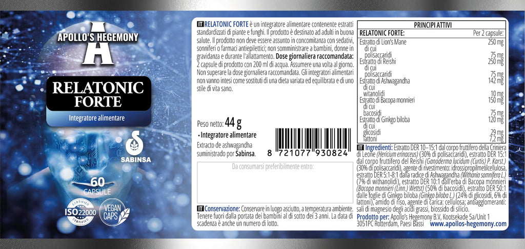 Relatonic Forte ginkgo biloba capsules