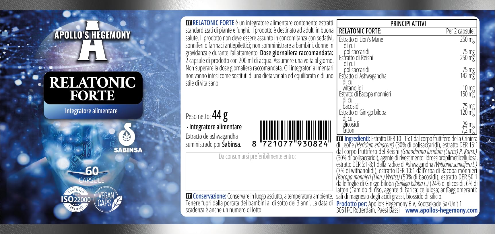 Relatonic Forte ginkgo biloba capsules