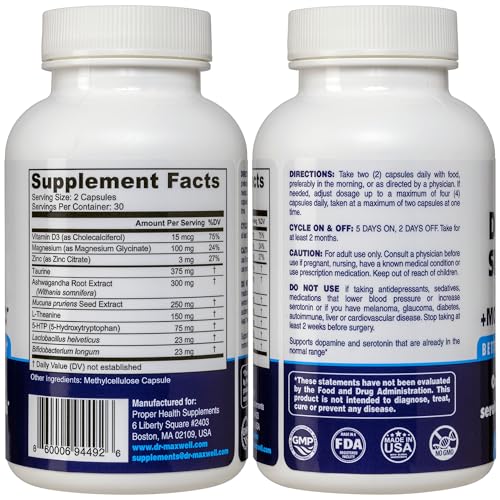 Relaxation benefits of Dr. Maxwell vitamin supplements