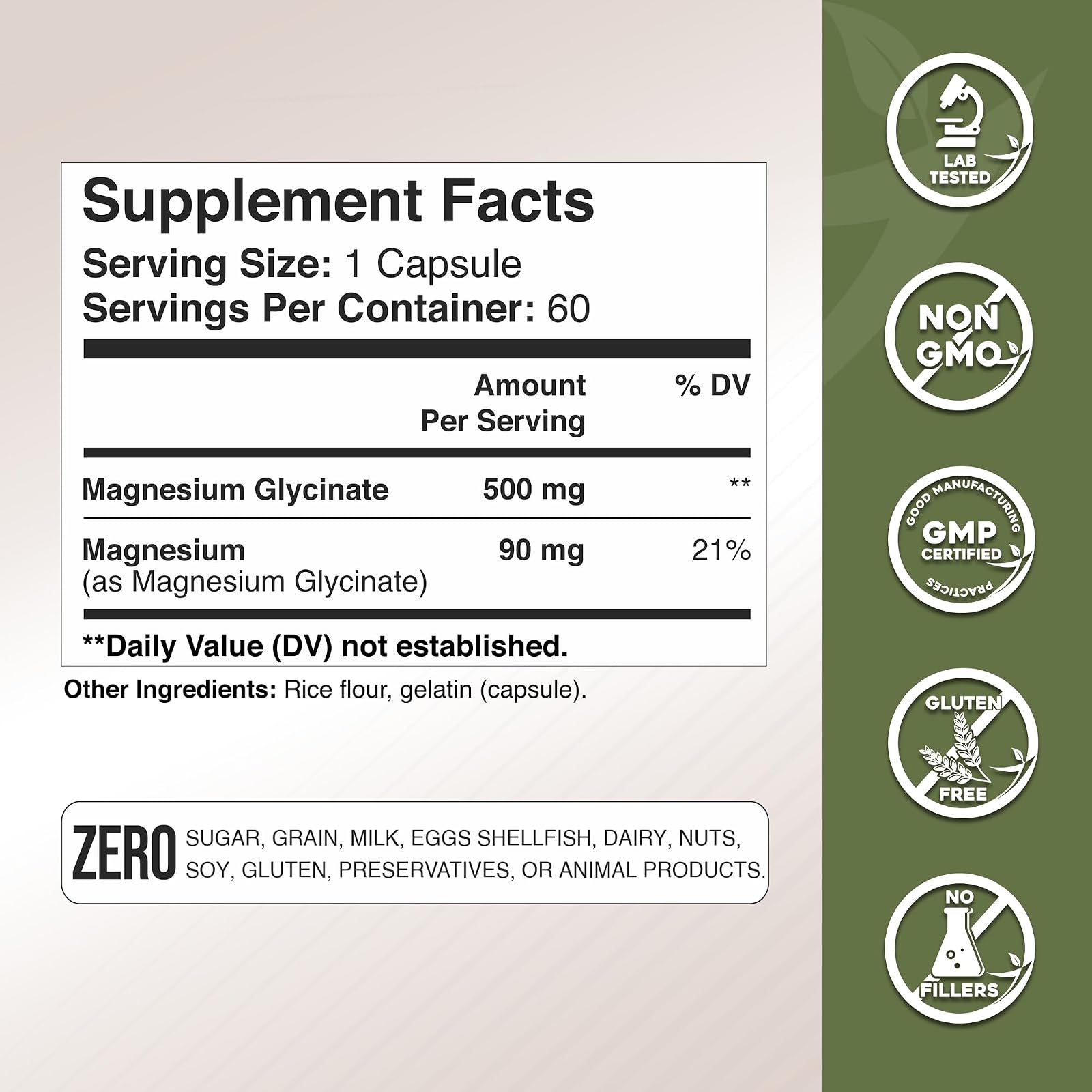 relaxation support with magnesium glycinate