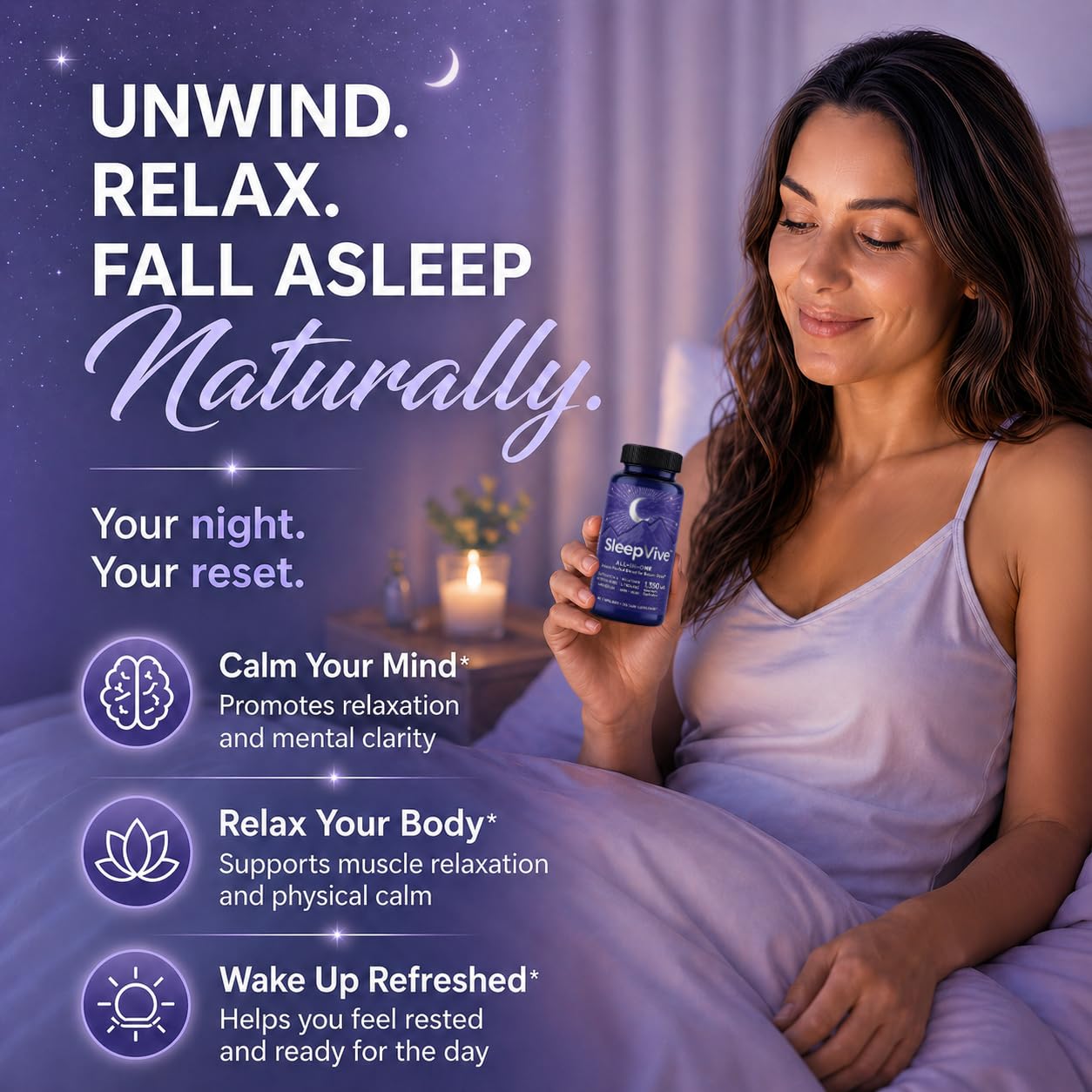 Relaxation support with SleepVive formula