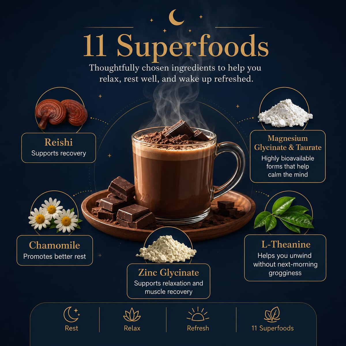 relaxing bedtime cocoa beverage