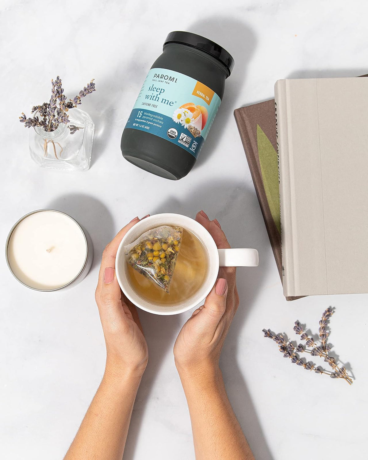 Relaxing bedtime herbal tea bags