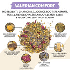 relaxing BREWIX Valerian Comfort Tea for sleep
