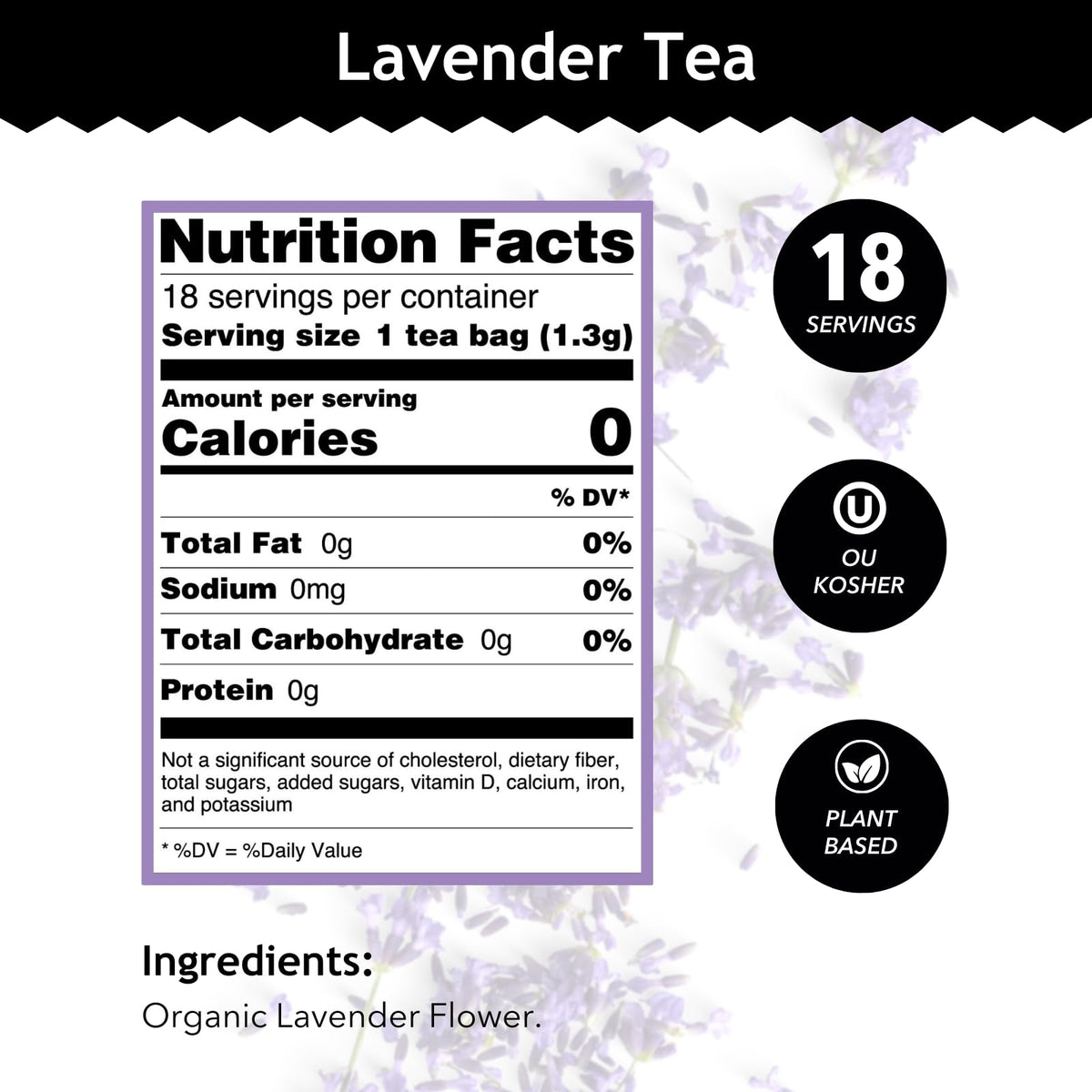 relaxing caffeine-free lavender tea